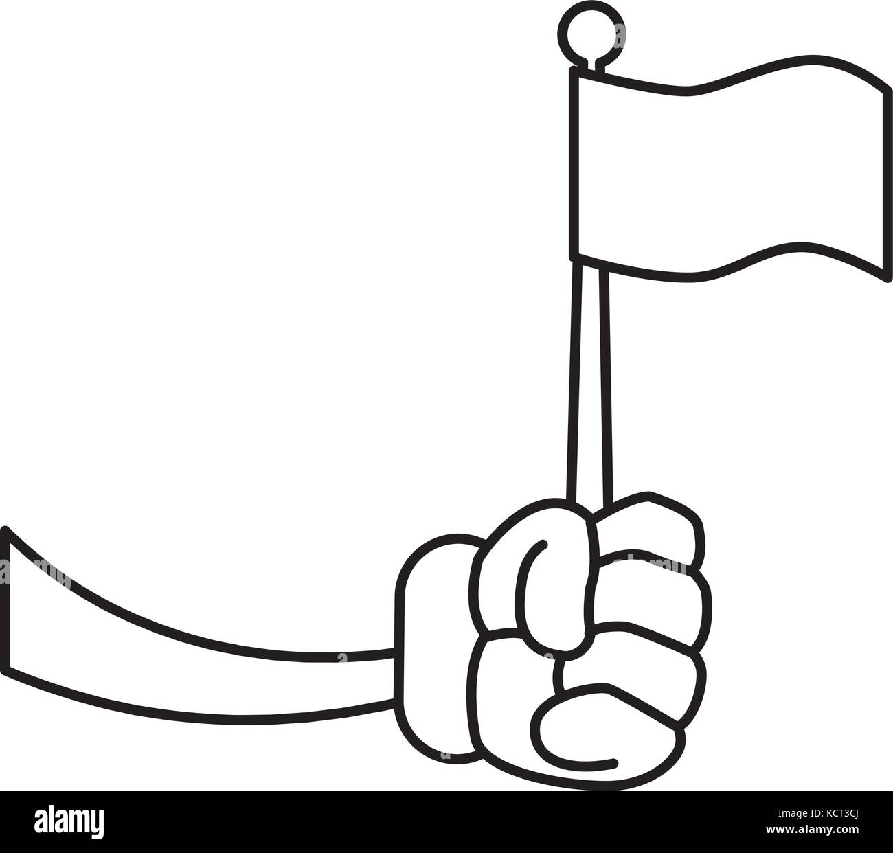Glove hand with flag Stock Vector Image & Art - Alamy
