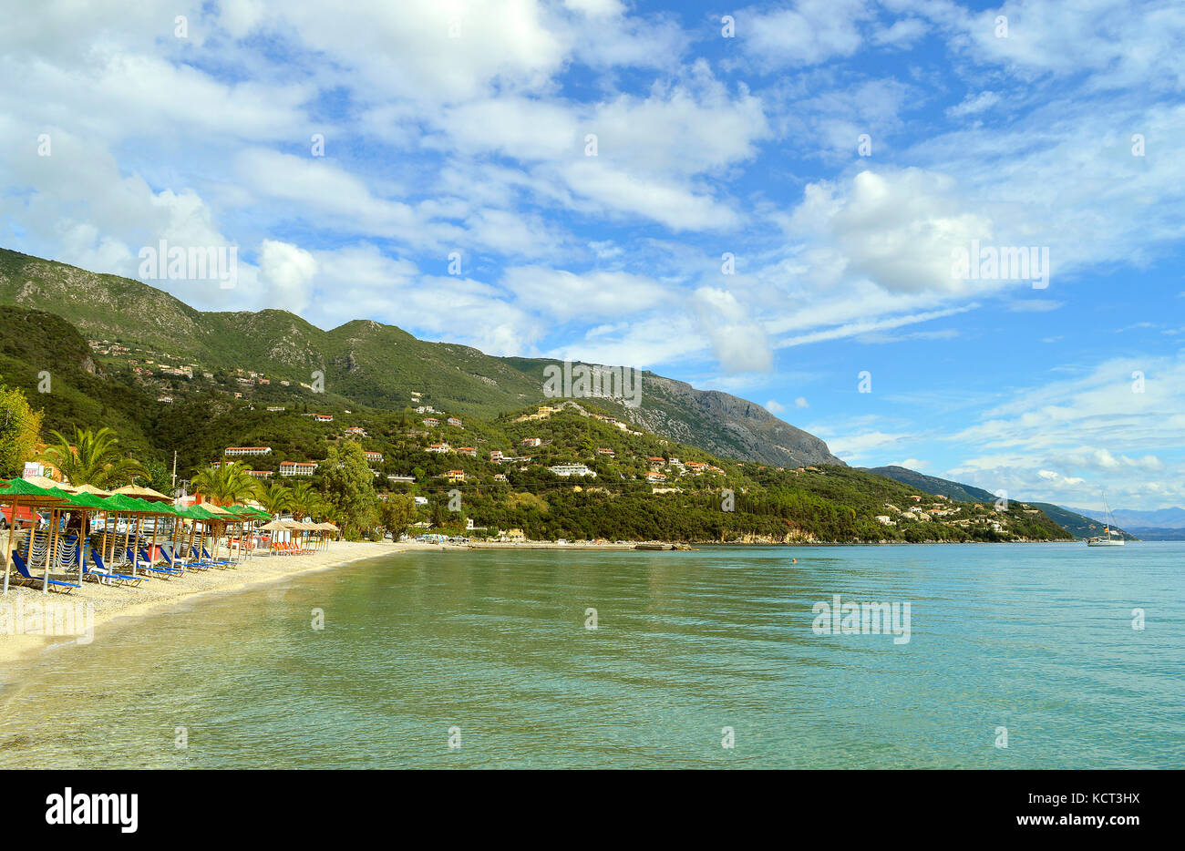 Ipsos Beach in Corfu a Greek island in the Ionian sea Stock Photo - Alamy