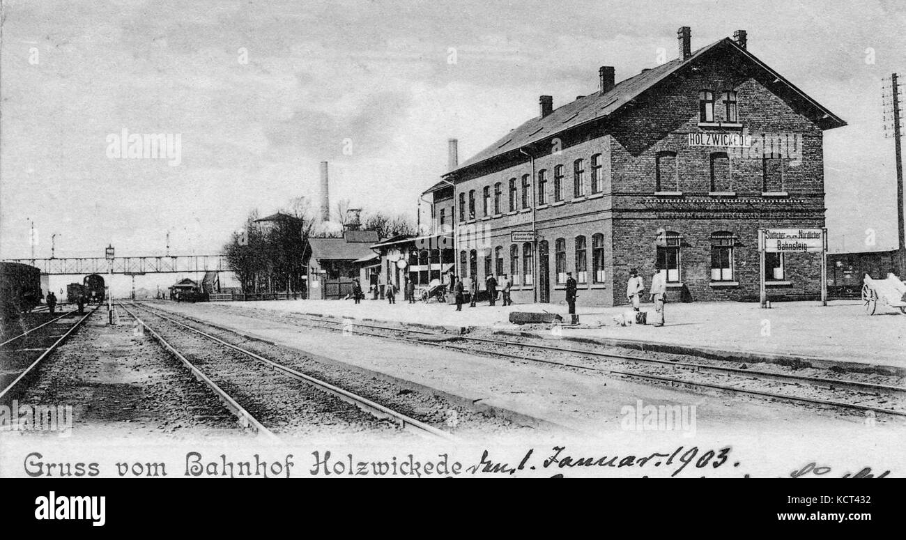 Bahnhof Holzwickede 1902 Stock Photo - Alamy