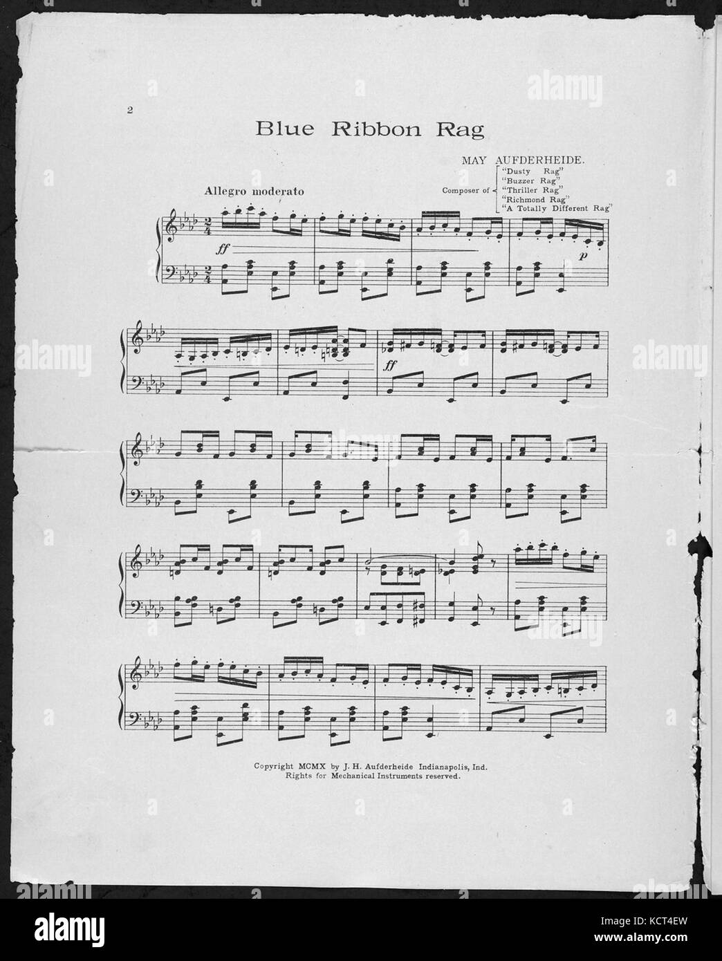 Blue Ribbon Rag 2 Stock Photo - Alamy