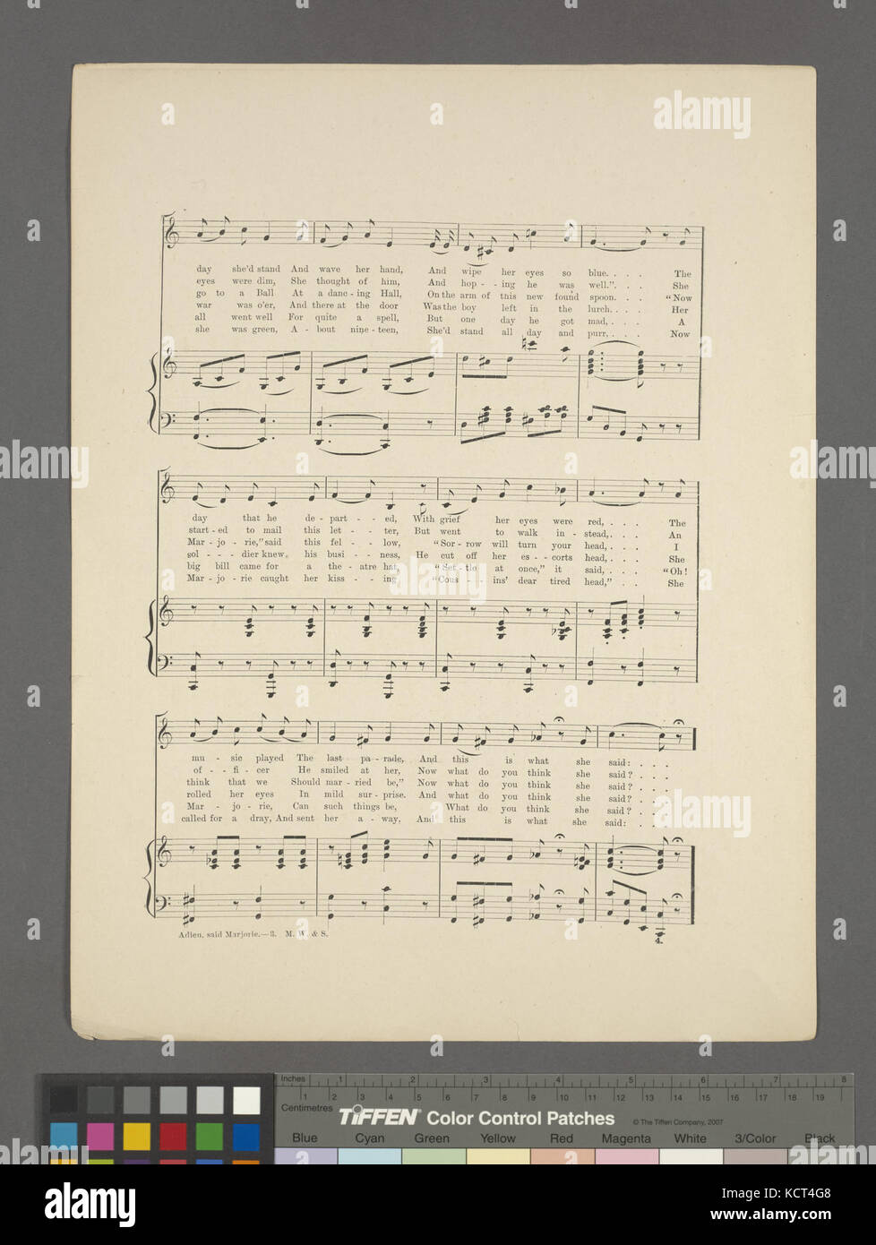 Adieu, said Marjorie (NYPL Hades 449102 1690293 Stock Photo - Alamy