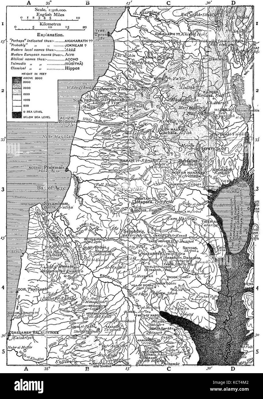 C B Galilee Map Stock Photo - Alamy