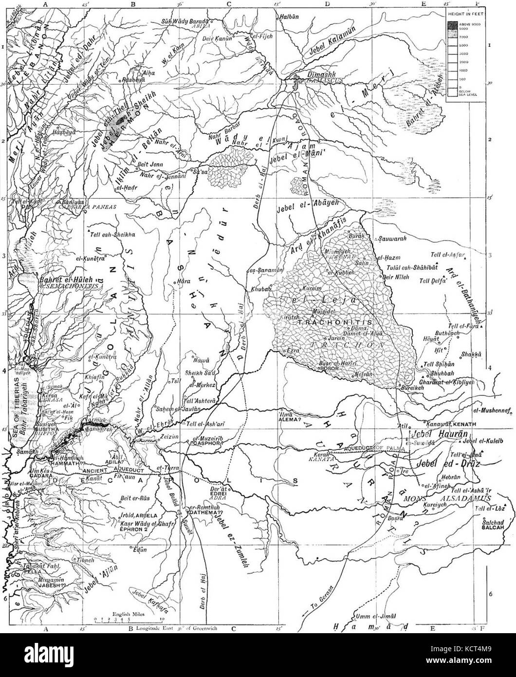 C B Trachonitis Map Stock Photo - Alamy