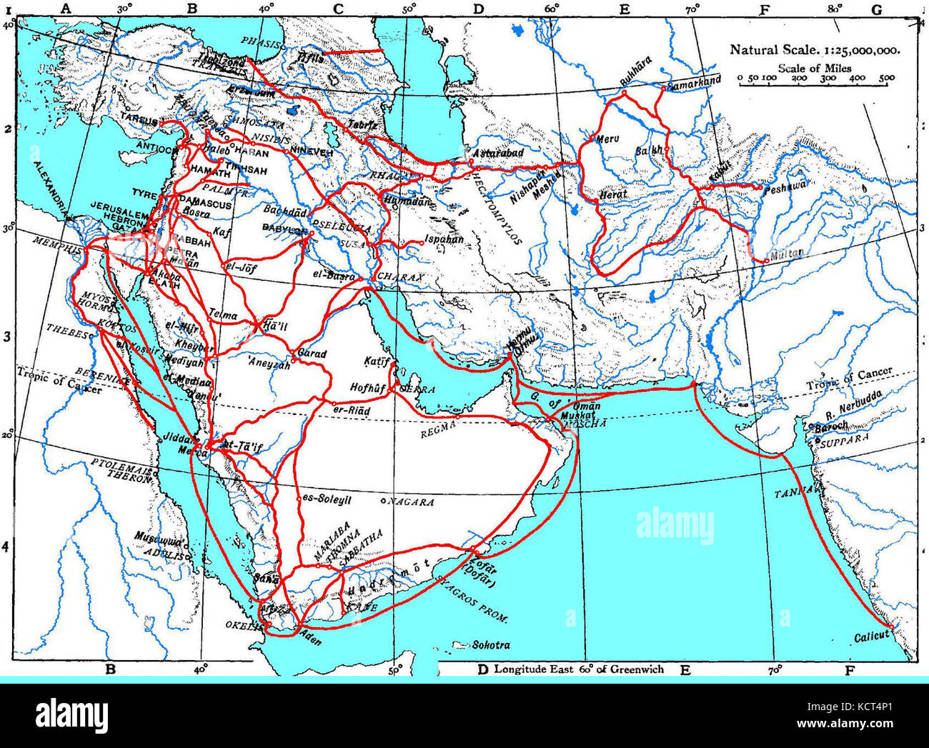 Middle east trade routes map hi-res stock photography and images - Alamy