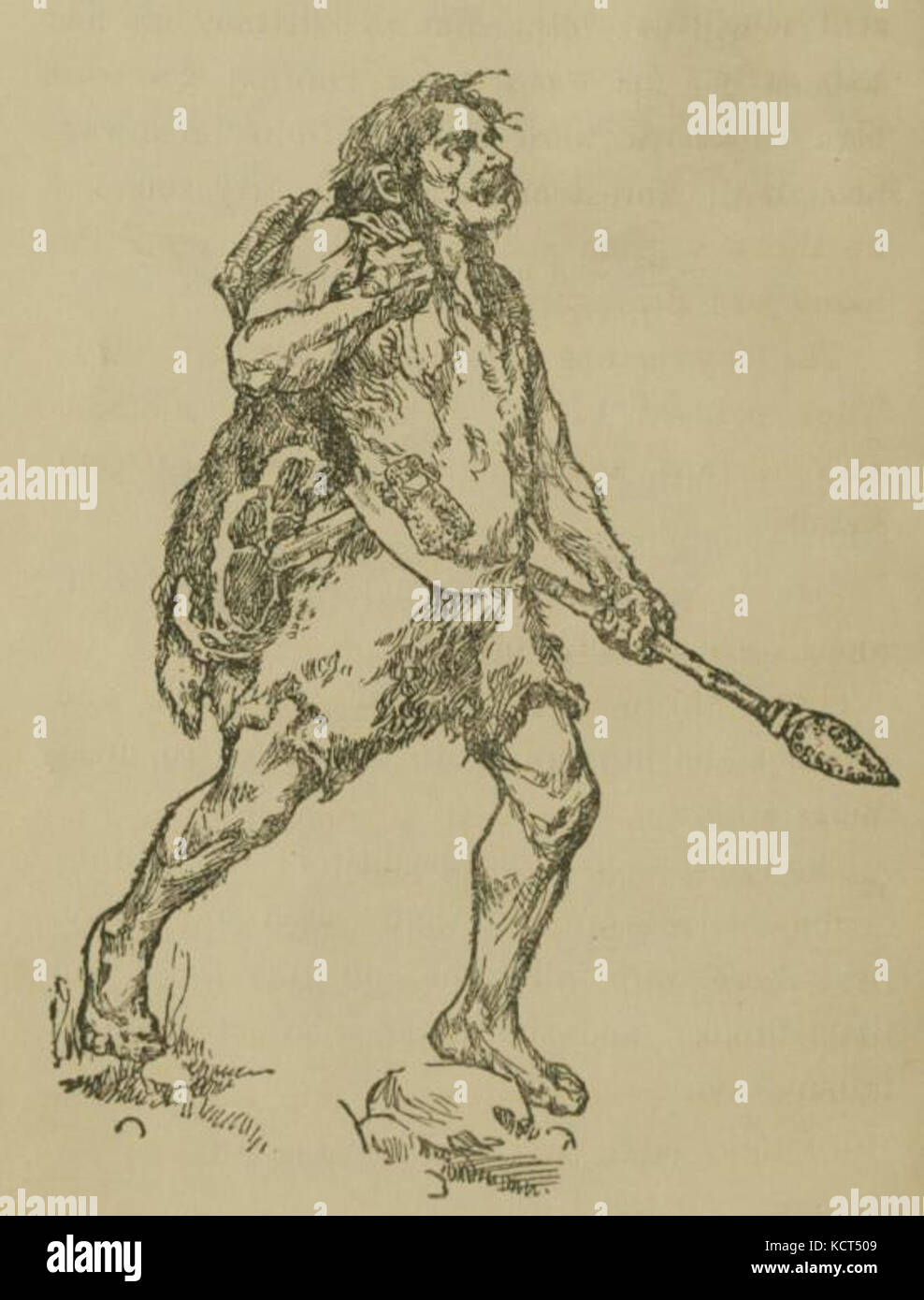 Vintage caveman illustration hi-res stock photography and images - Alamy