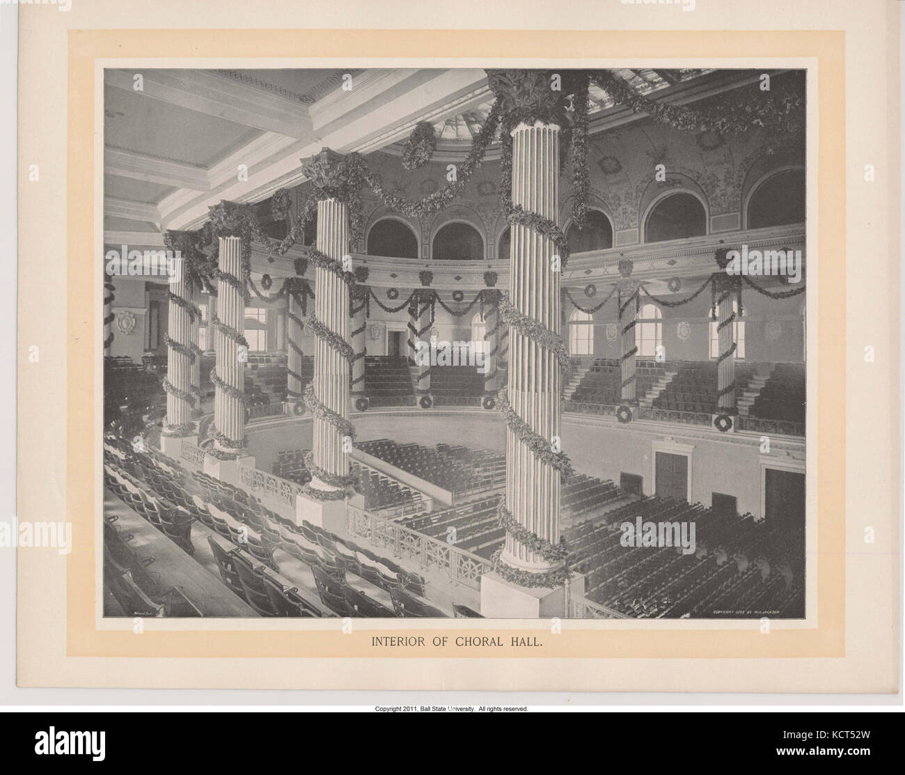 Choral Hall, Interior, William Henry Jackson, 1893 Stock Photo - Alamy