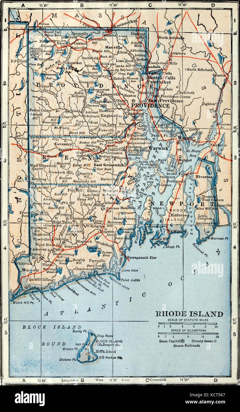 This 1921 illustration from Collier's magazine shows Rhode Island ...