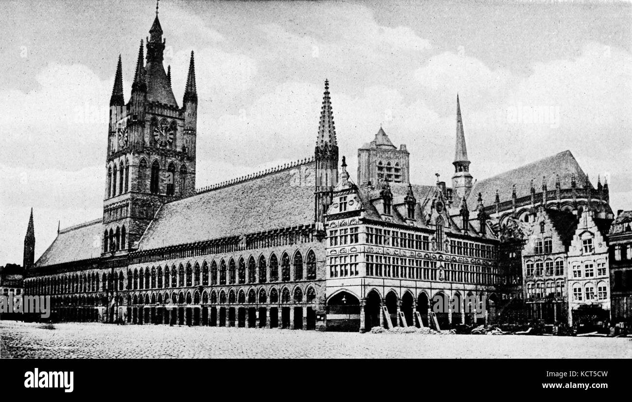 Collier's 1921 World War Cloth Hall of Ypres Stock Photo - Alamy