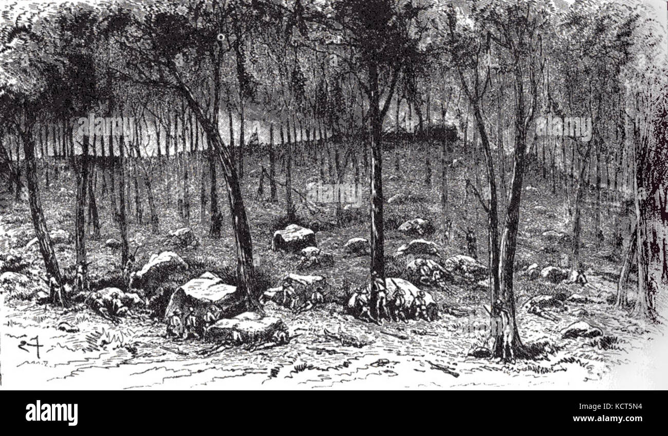 Confederate pickets on Culp's Hill Stock Photo - Alamy