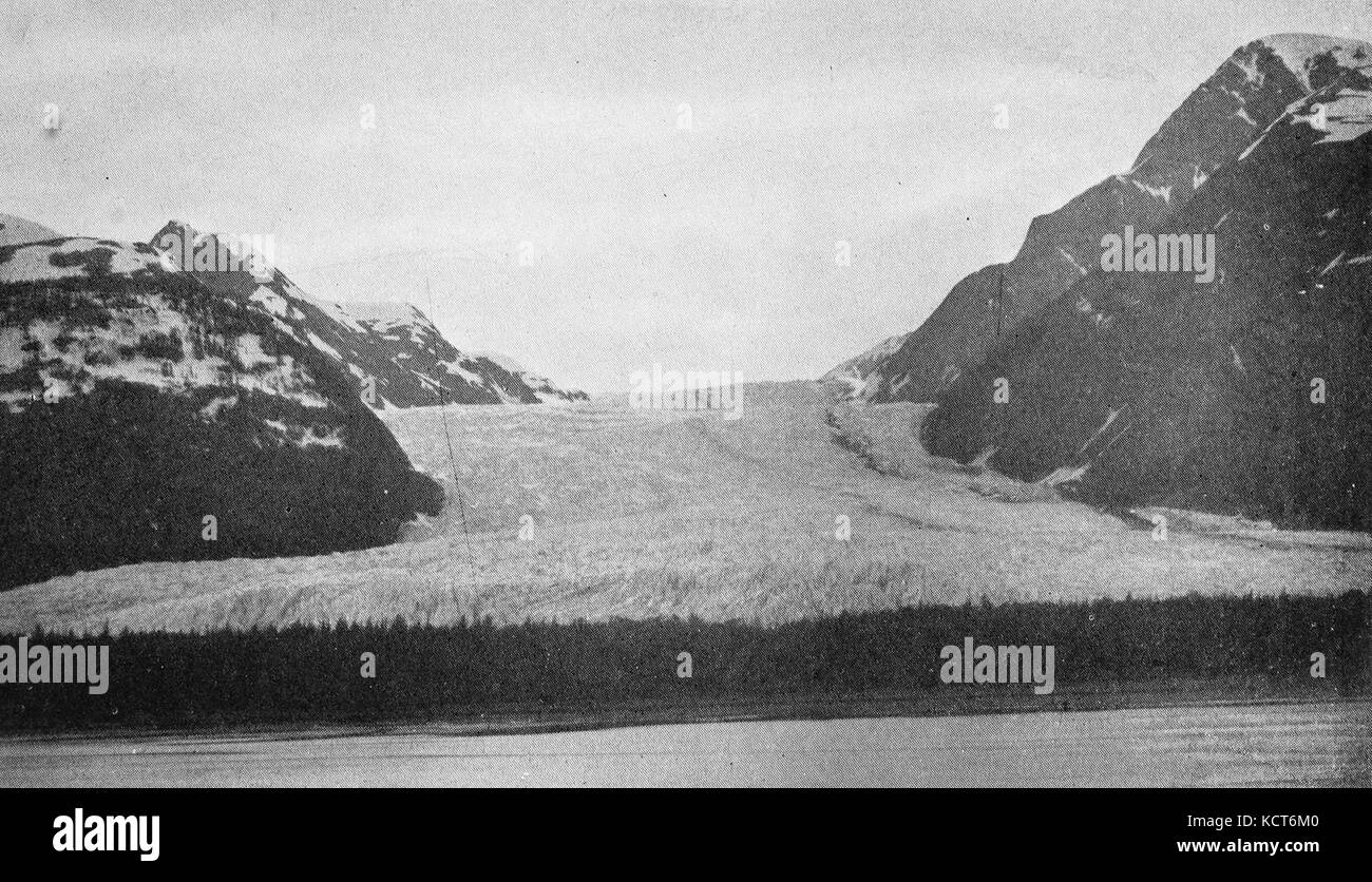 Davidson Glacier Alaska Days with John Muir Stock Photo - Alamy