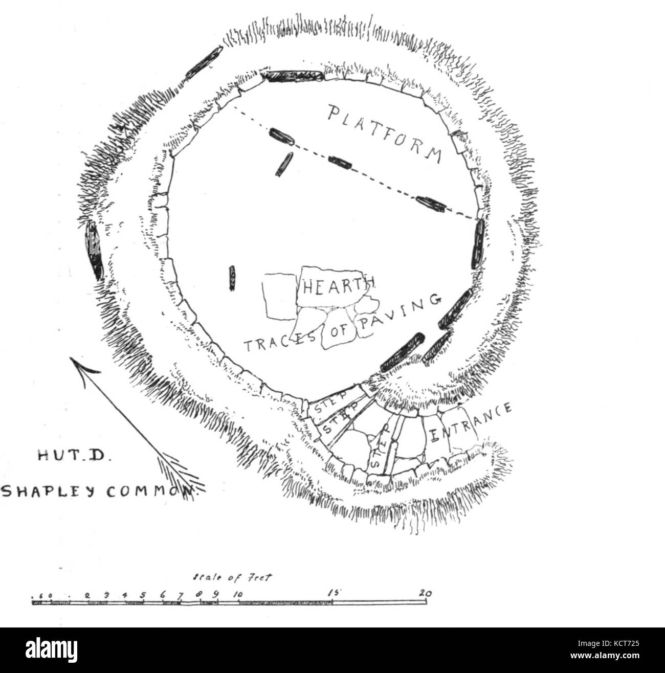 Circle hut A Book of Dartmoor Stock Photo - Alamy