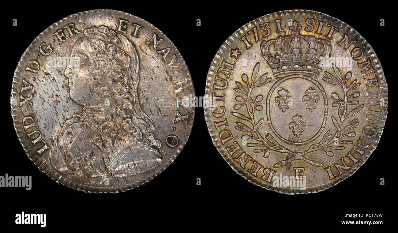 France 1731 E Half Ecu (Louis15 Stock Photo - Alamy