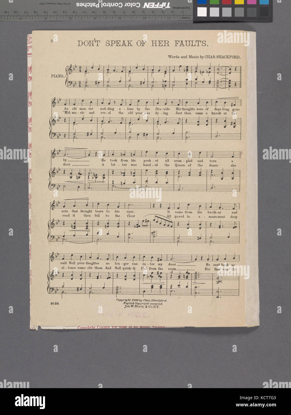 Don't speak of her faults (NYPL Hades 608846 1957794 Stock Photo - Alamy