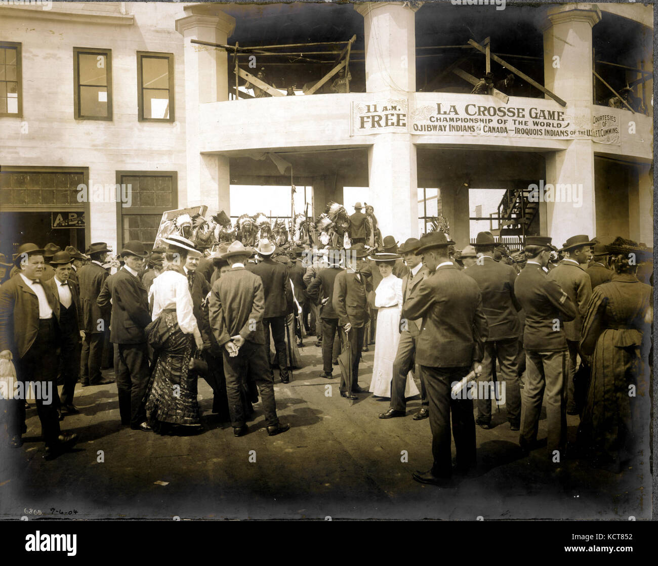 Cummin's Wild West Show on the Pike at the 1904 World's Fair Stock ...