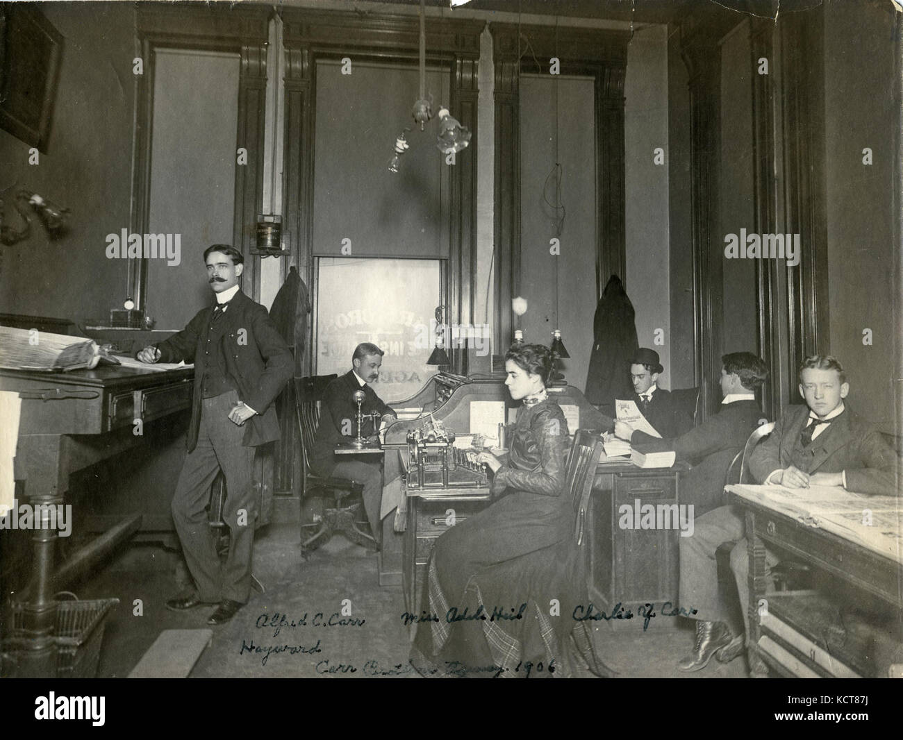 Alfred C. Carr, Hayward, Miss Adele Heid, and Charles Y. Carr with ...