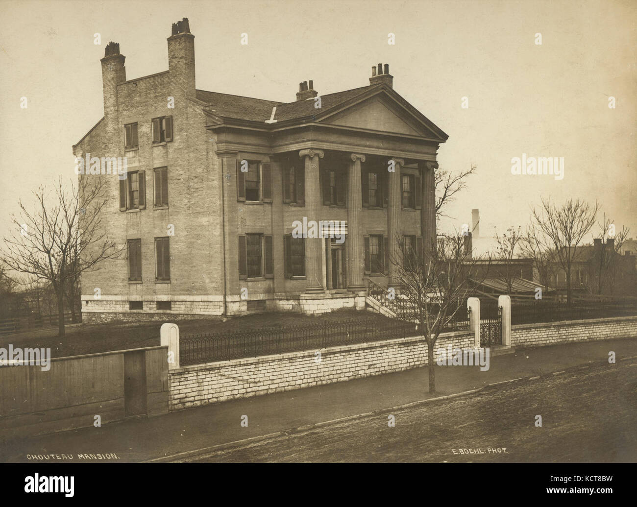 Henry (Henri) Chouteau Residence. Clark Avenue and Twelfth Street (now ...