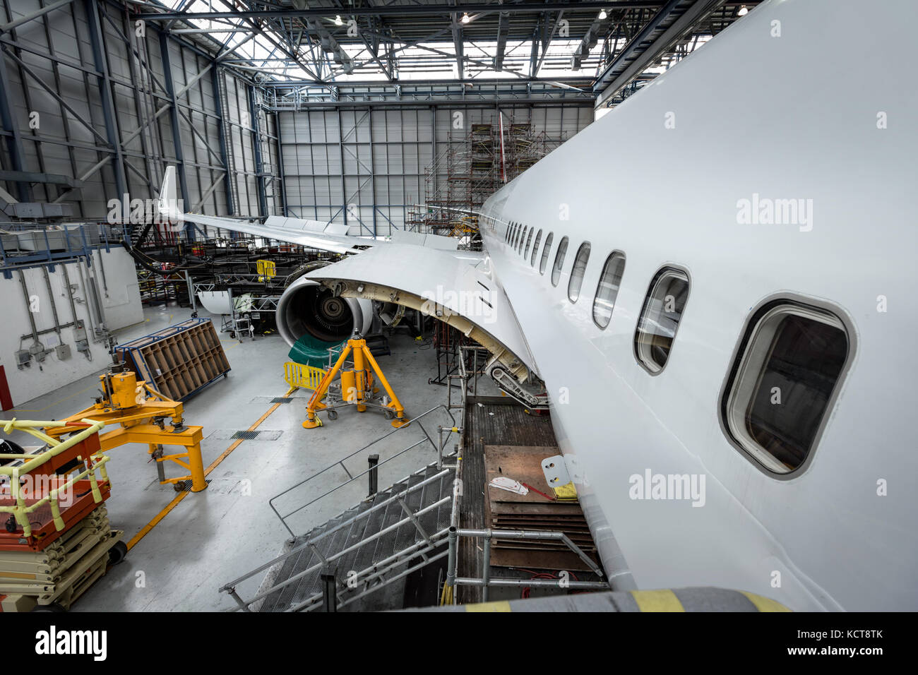 Aircraft for servicing at airlines maintenance facility Stock Photo - Alamy