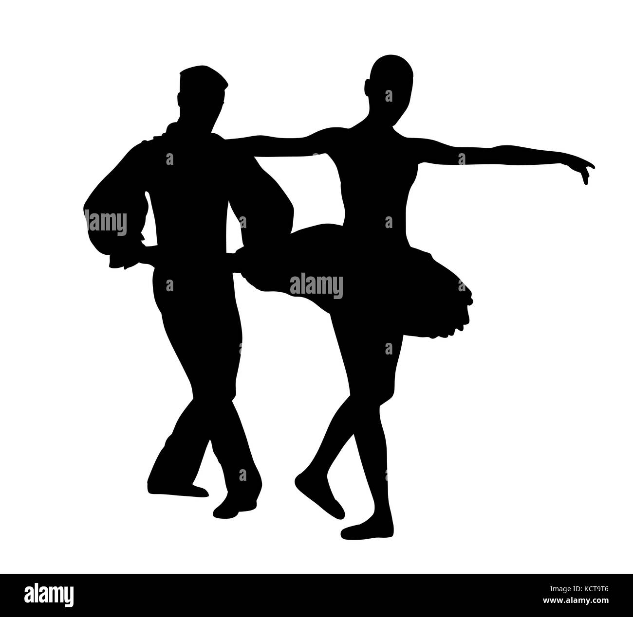 Ballet dancer silhouettes Cut Out Stock Images & Pictures - Alamy