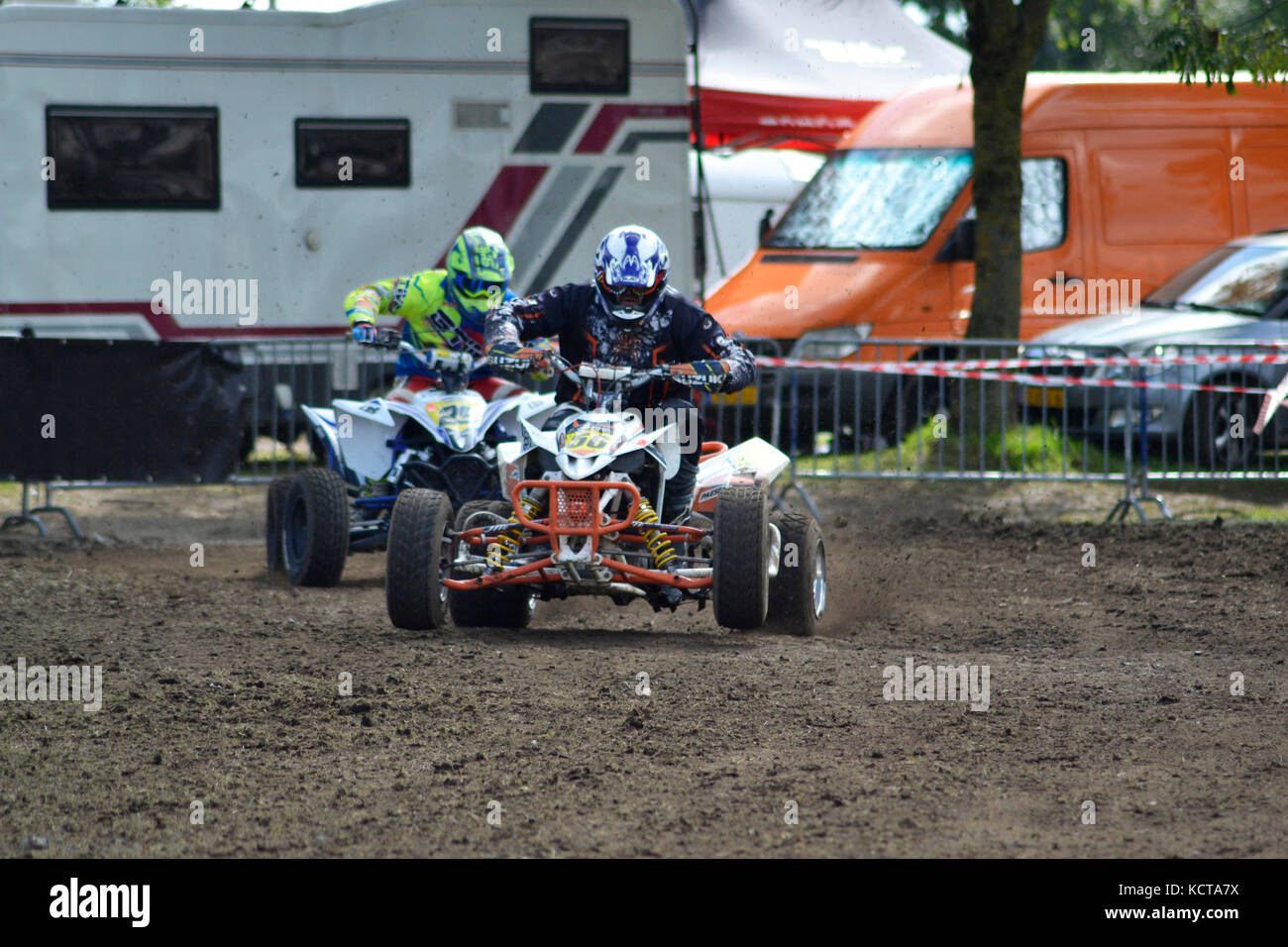 2 quads during a race Stock Photo - Alamy