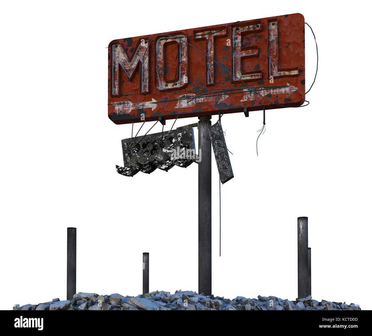 3D illustration road signs isolated on white Stock Photo - Alamy