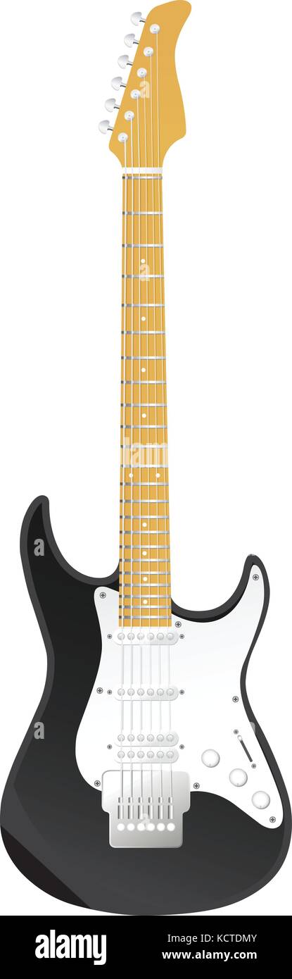 Modern electric guitar - front view Stock Vector Image & Art - Alamy