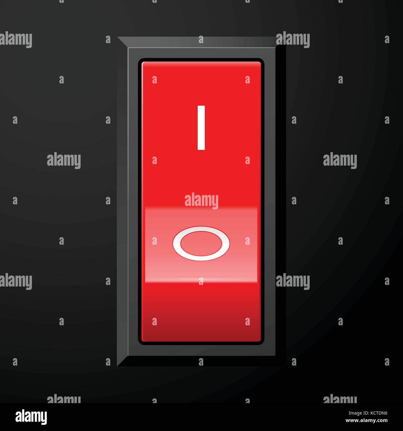 Red electric power switch - pedal type Stock Vector Image & Art - Alamy