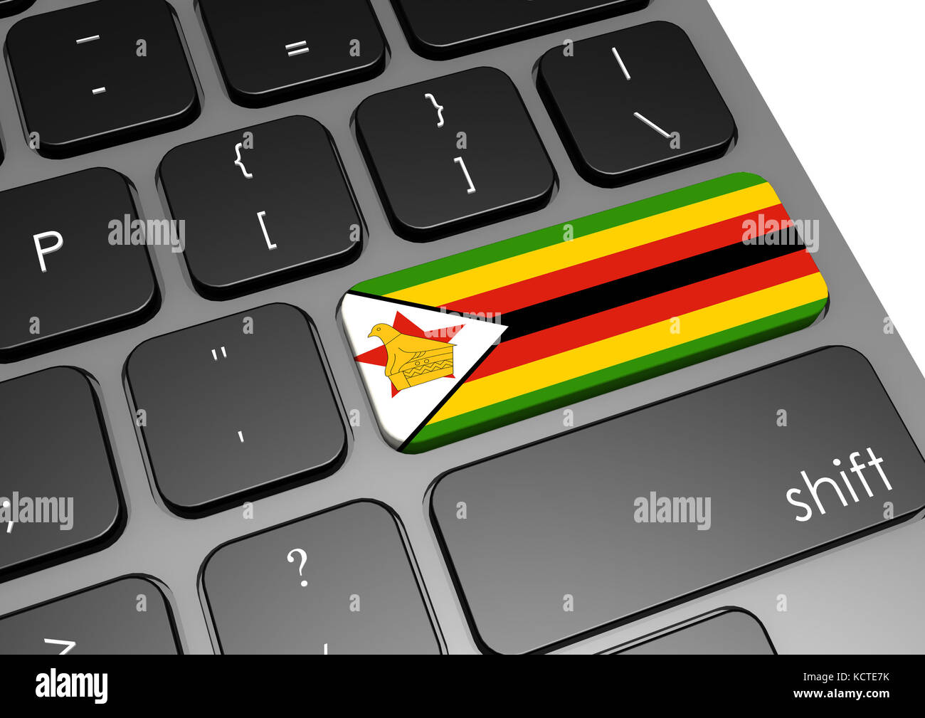 Zimbabwe keyboard image with hi-res rendered artwork that could be used ...