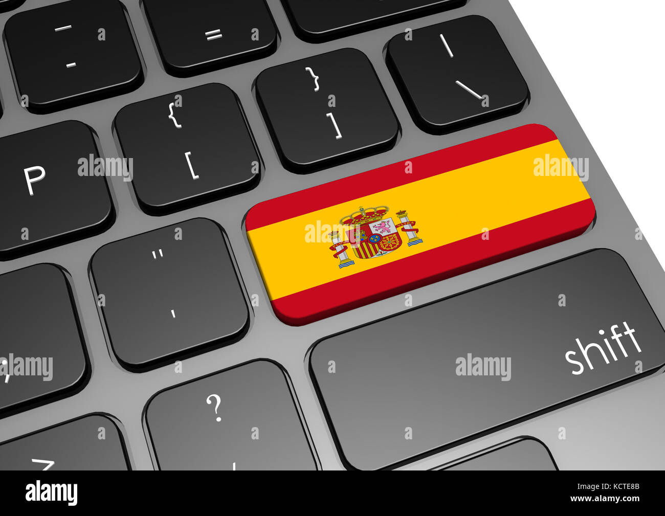 Spain keyboard image with hi-res rendered artwork that could be used ...