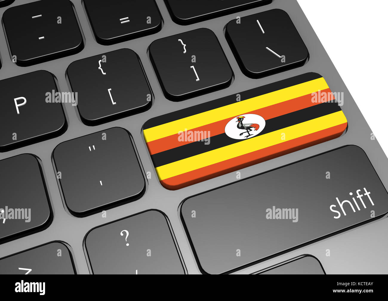 Uganda keyboard image with hi-res rendered artwork that could be used ...
