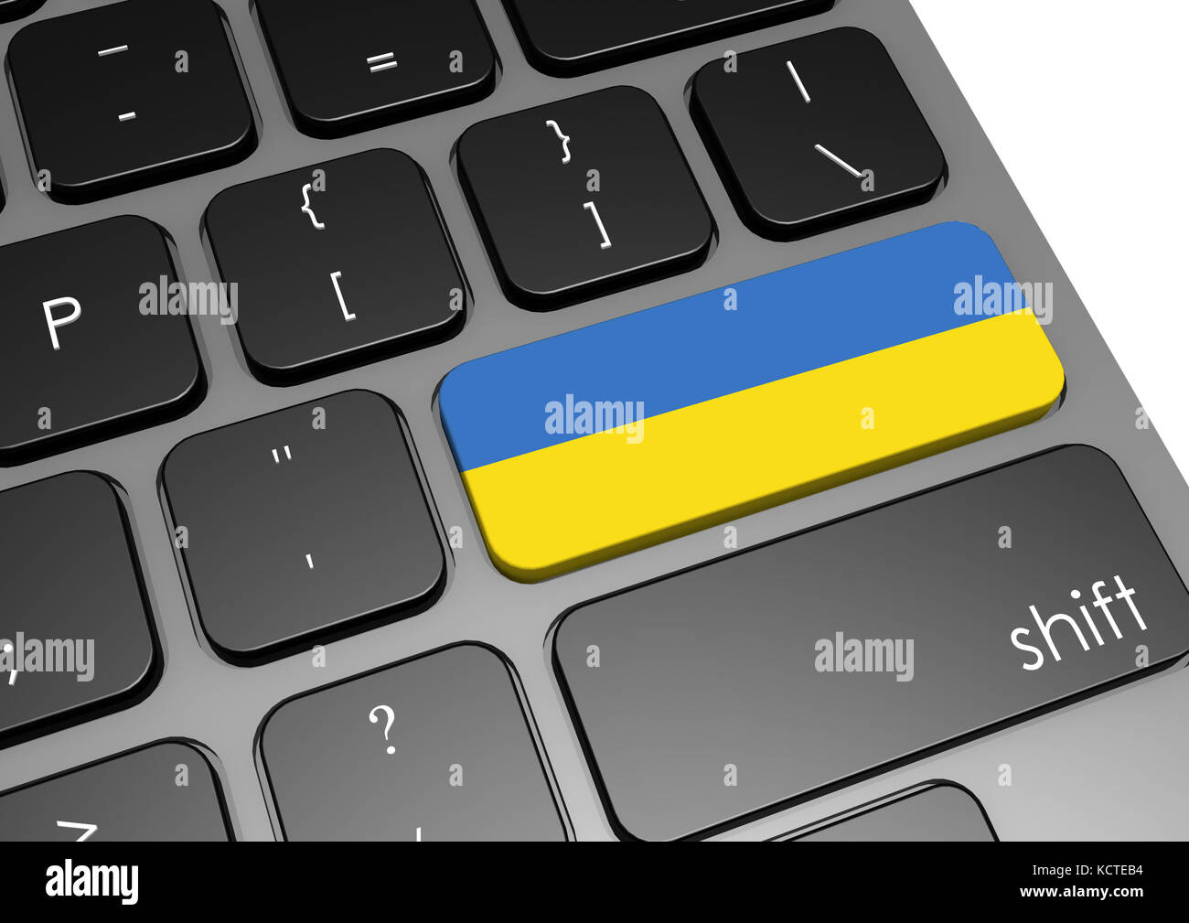 Ukraine keyboard image with hi-res rendered artwork that could be used ...