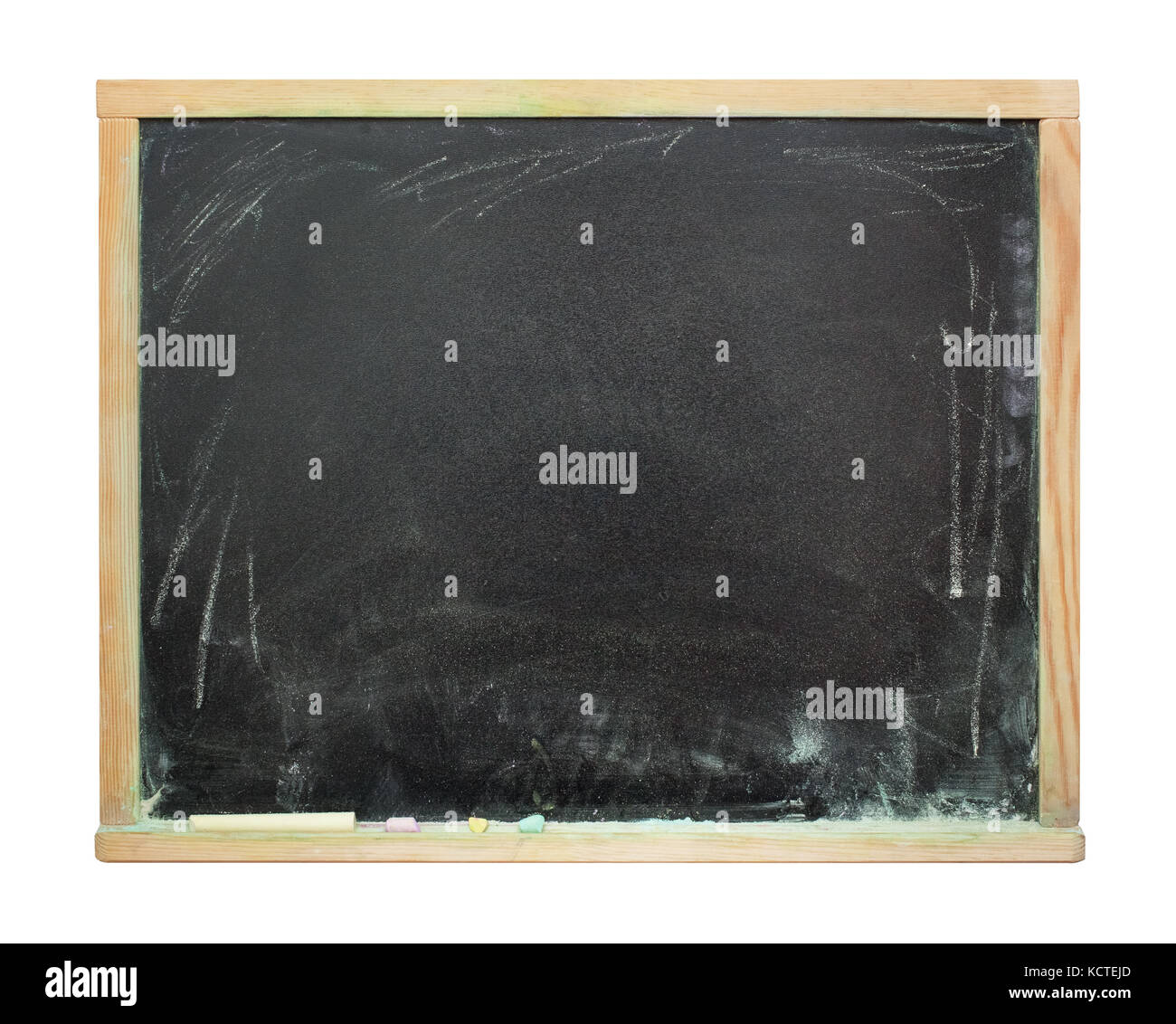 Empty blackboard, chalkboard texture on white background Stock Photo ...