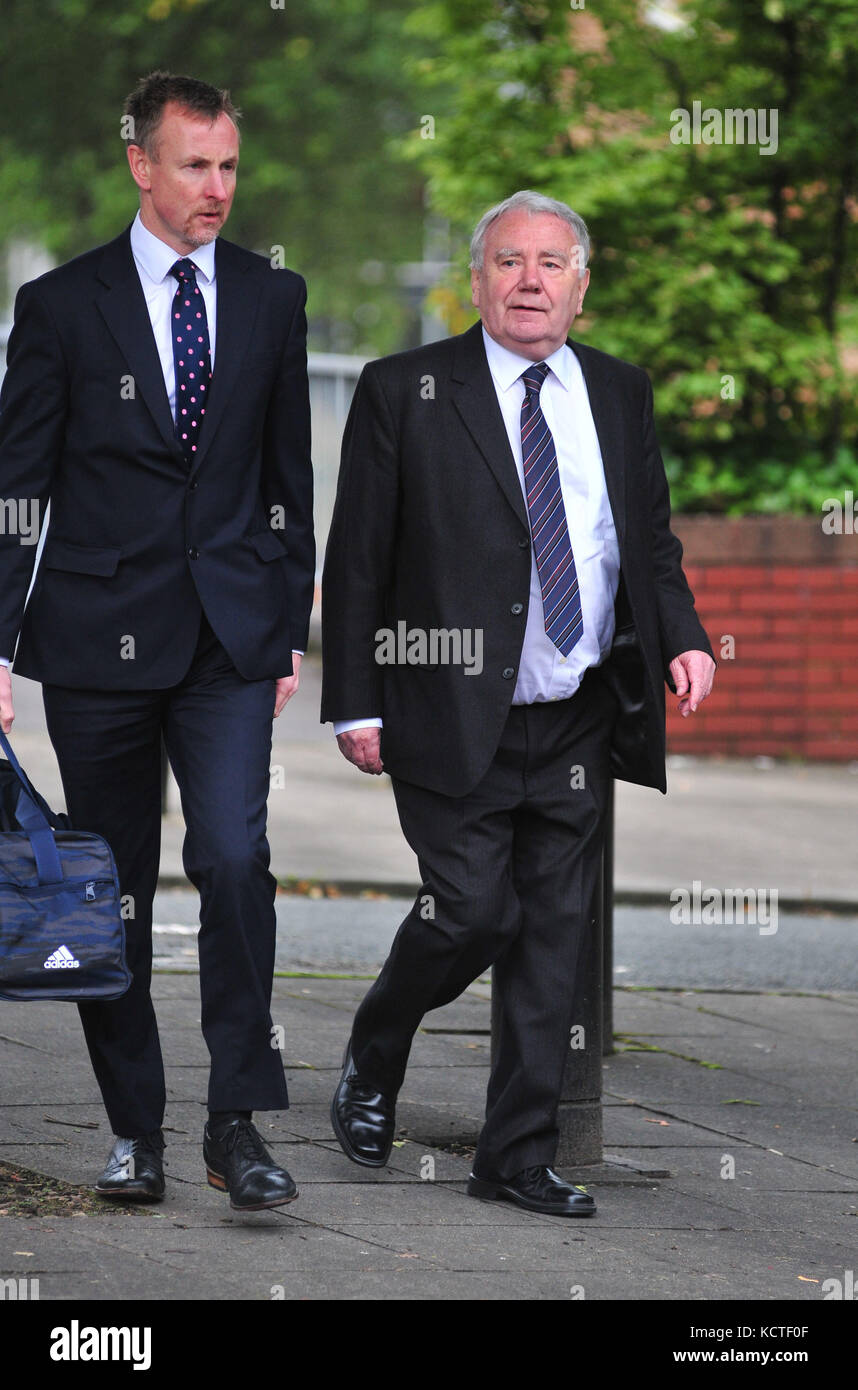 Sir Norman Bettison and Peter Metcalf are seen arriving for the first ...