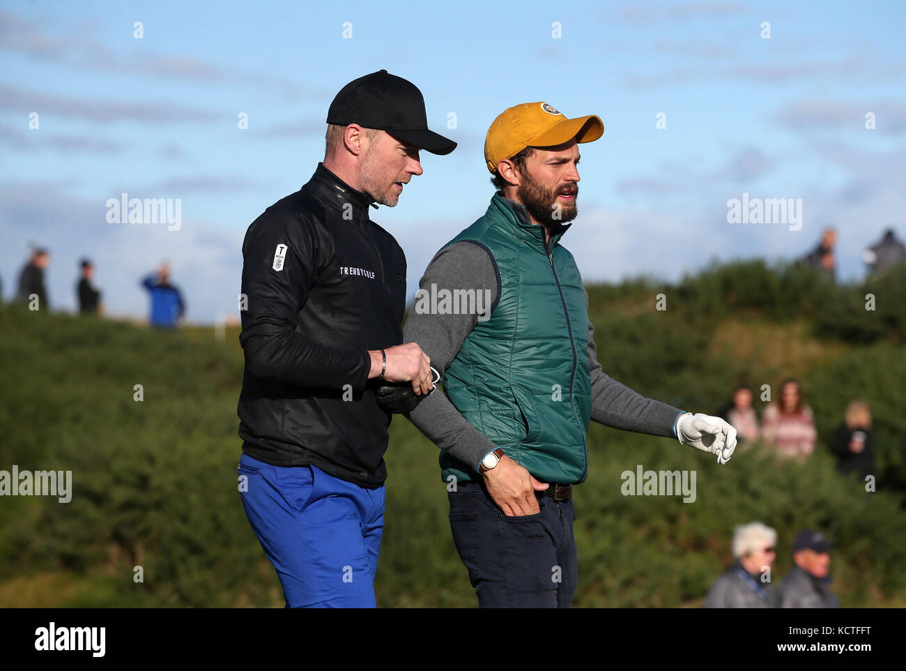 Ronan Keating and Jamie Dornan during day three of the Alfred Dunhill ...