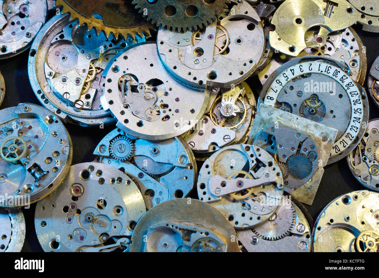 Black colored old mechanical clock hi-res stock photography and images ...