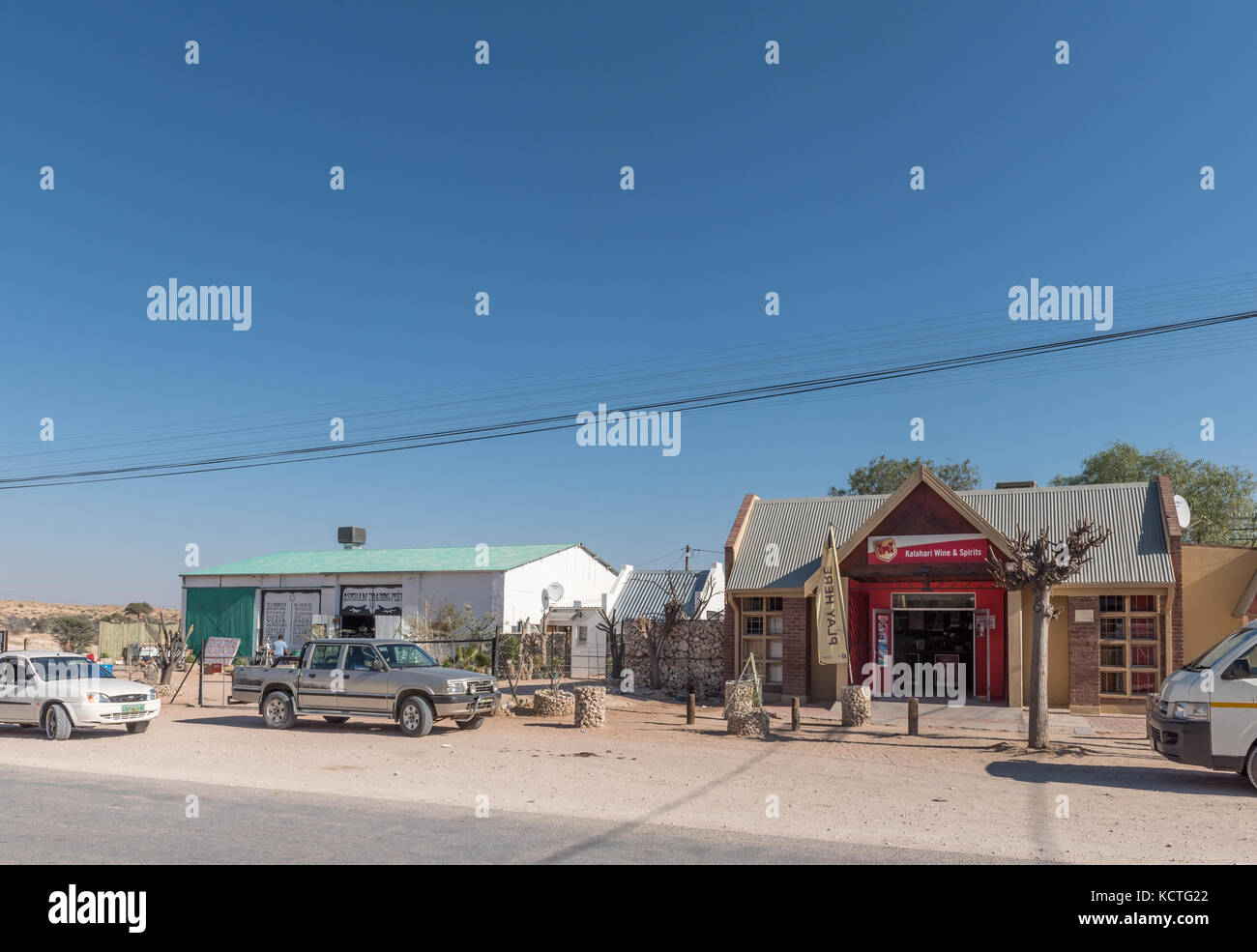 ASKHAM, SOUTH AFRICA - JULY 6, 2017: A general dealer and a liquor shop ...