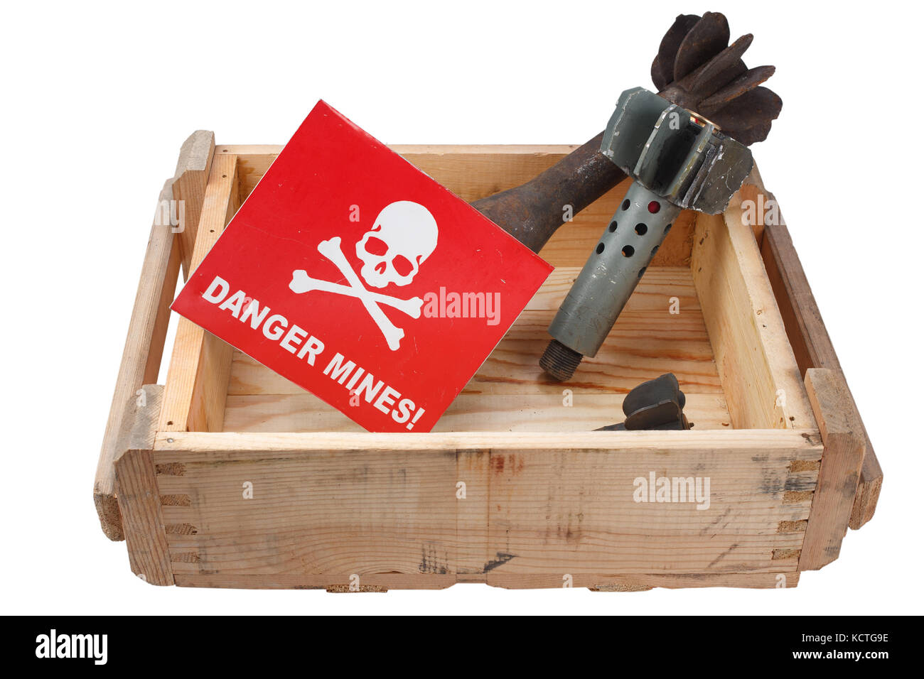 Demining (Bomb disposal) mortar bombs scene isolated Stock Photo - Alamy