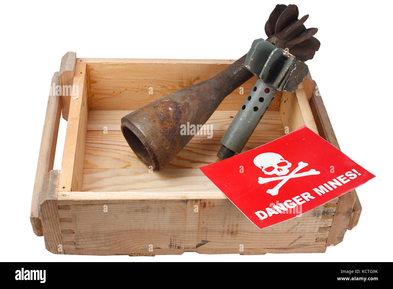 Demining (Bomb disposal) mortar bombs scene isolated Stock Photo - Alamy