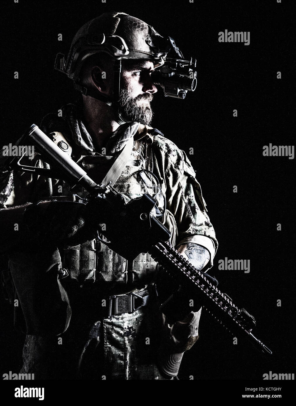 Bearded Spec ops Operator Stock Photo - Alamy