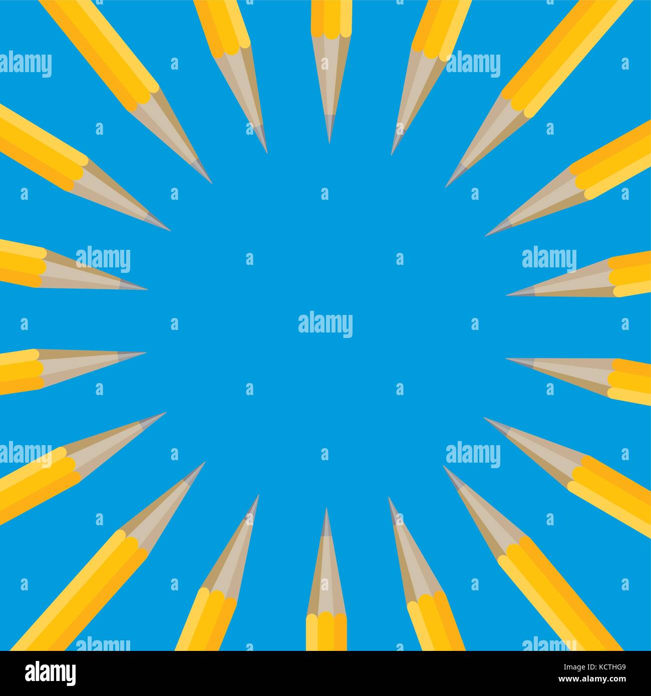 School banner with pencil and copyspace. Stationery tools pencil poster ...