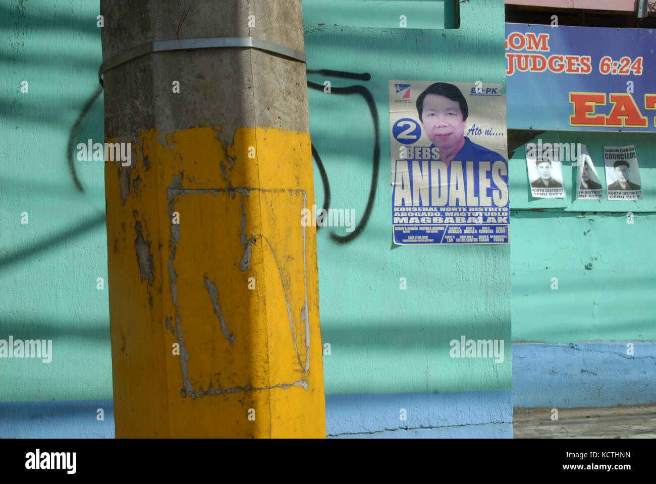 Political posters for the 2016 Elections in the Philippines, Cebu Stock ...