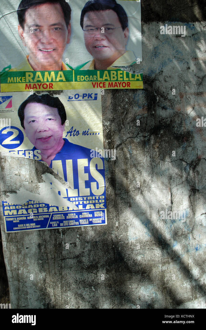 Political posters for the 2016 Elections in the Philippines, Cebu Stock ...