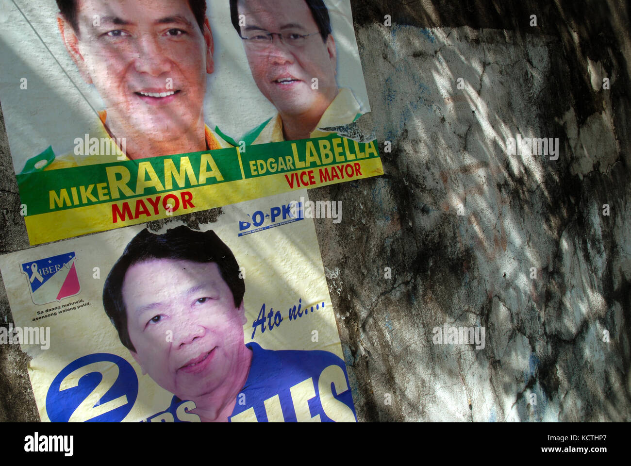 Political posters for the 2016 Elections in the Philippines, Cebu Stock ...
