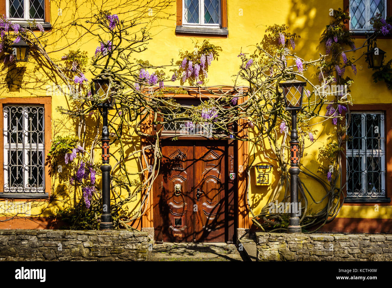 The entrance to Burg Zweiffel (Castle Zweiffel) in Bergisch Gladbach ...