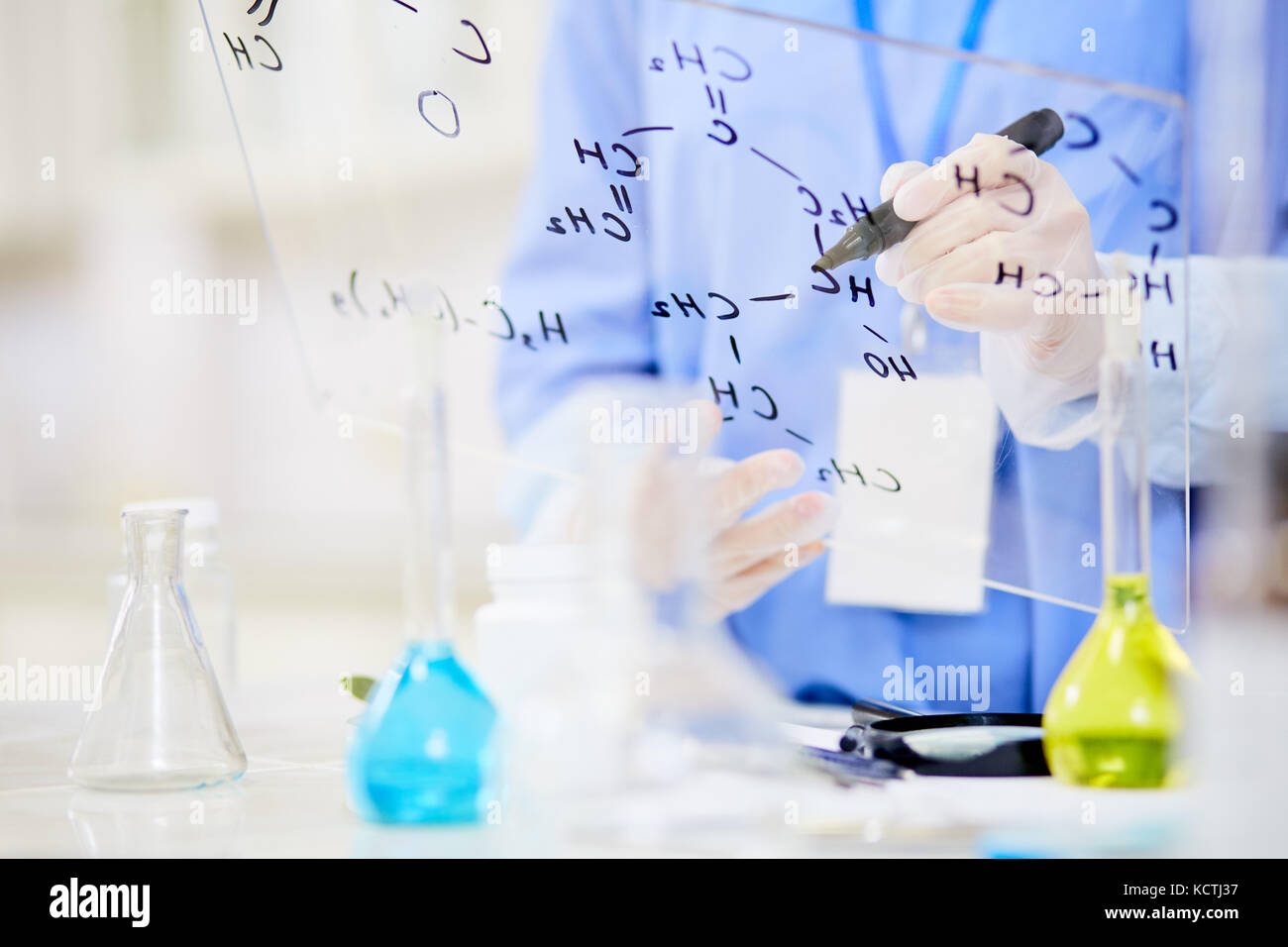 Talented Chemist at Workplace Stock Photo - Alamy