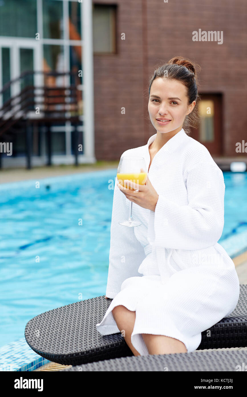 Enjoying spa vacation Stock Photo - Alamy