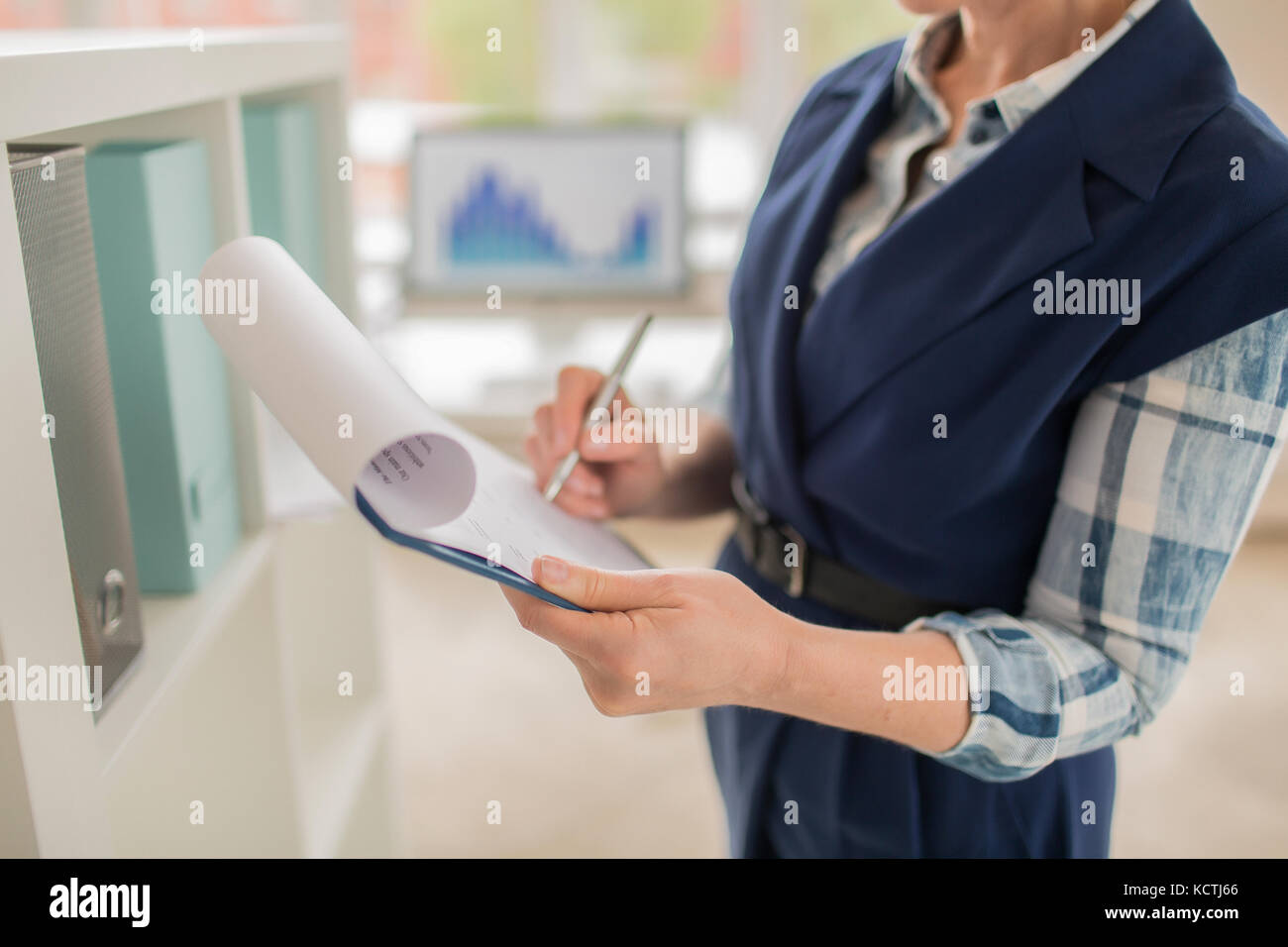 Secretary at work Stock Photo - Alamy