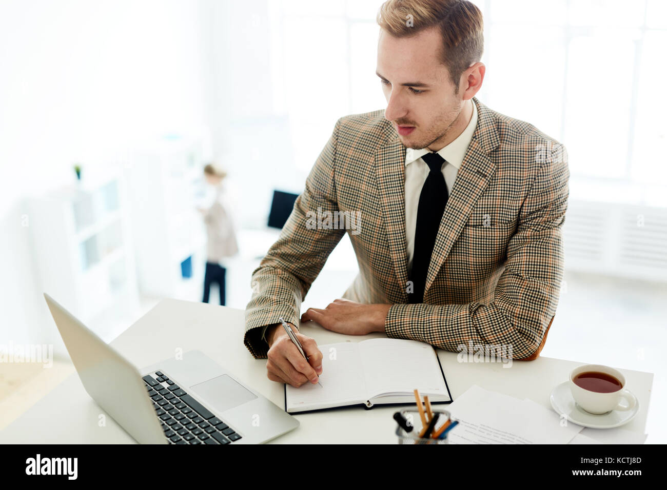 Preparation of report Stock Photo - Alamy