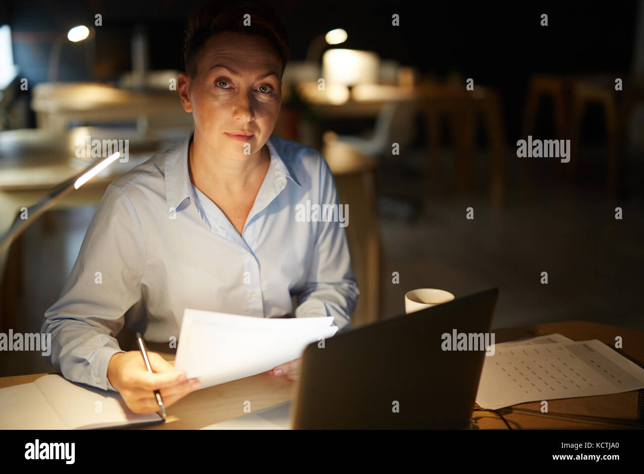 Work at night Stock Photo - Alamy