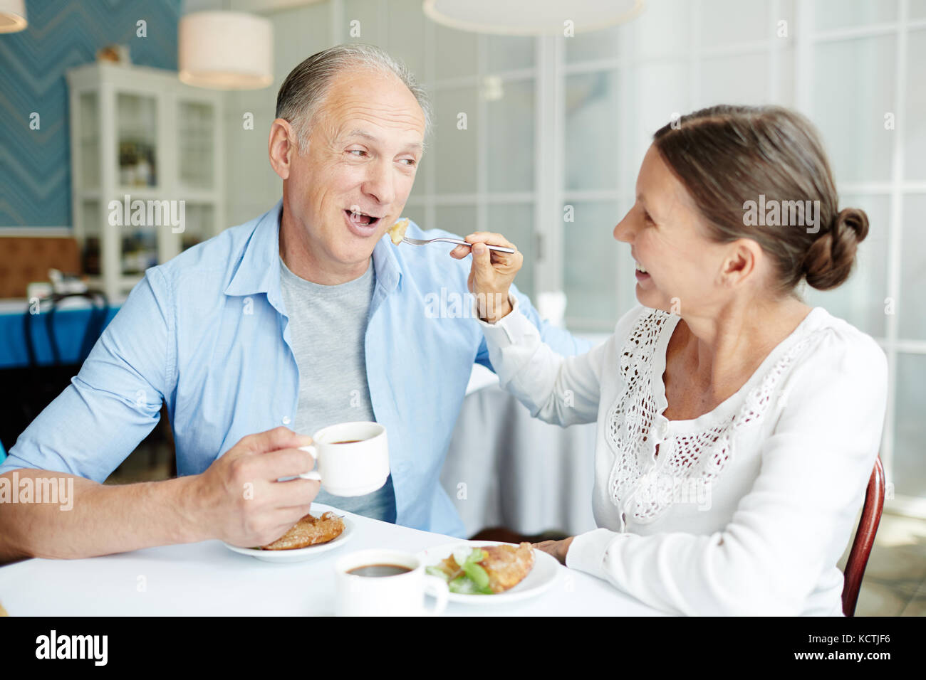 Loving Senior Couple Having Date Stock Photo - Alamy