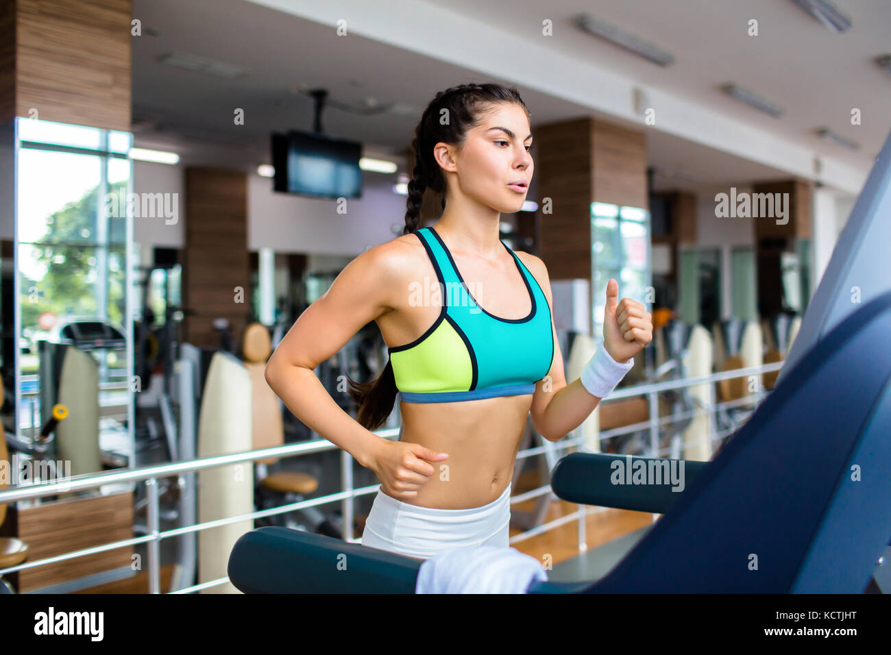 Woman cardio training gym hi-res stock photography and images - Alamy